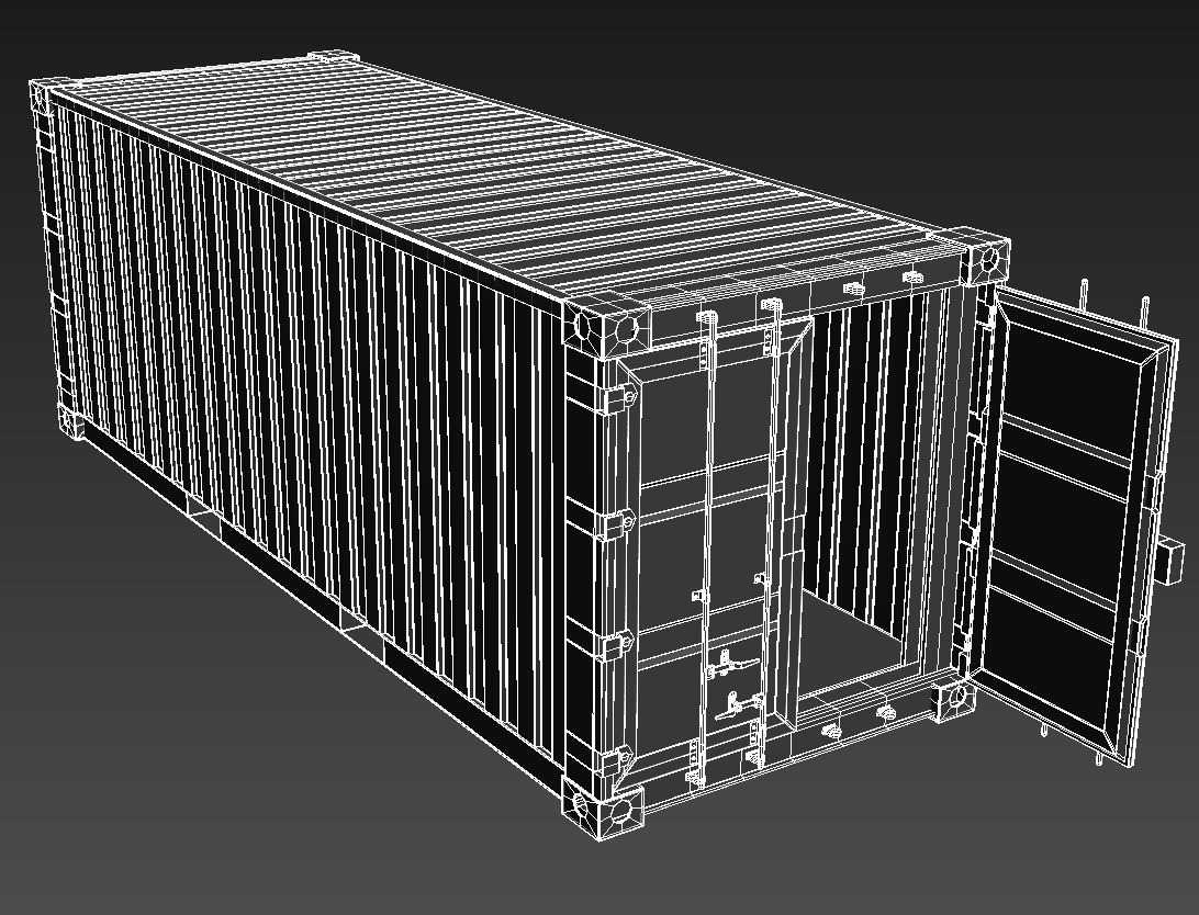shipping container 3d model