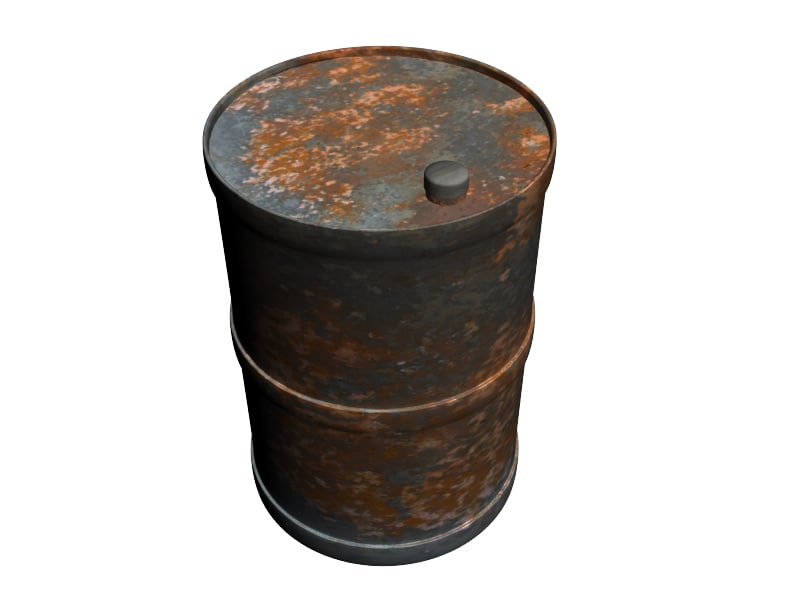 rusted barrel 3d