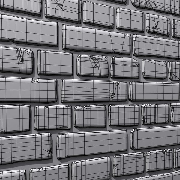 3d model brick wall 05