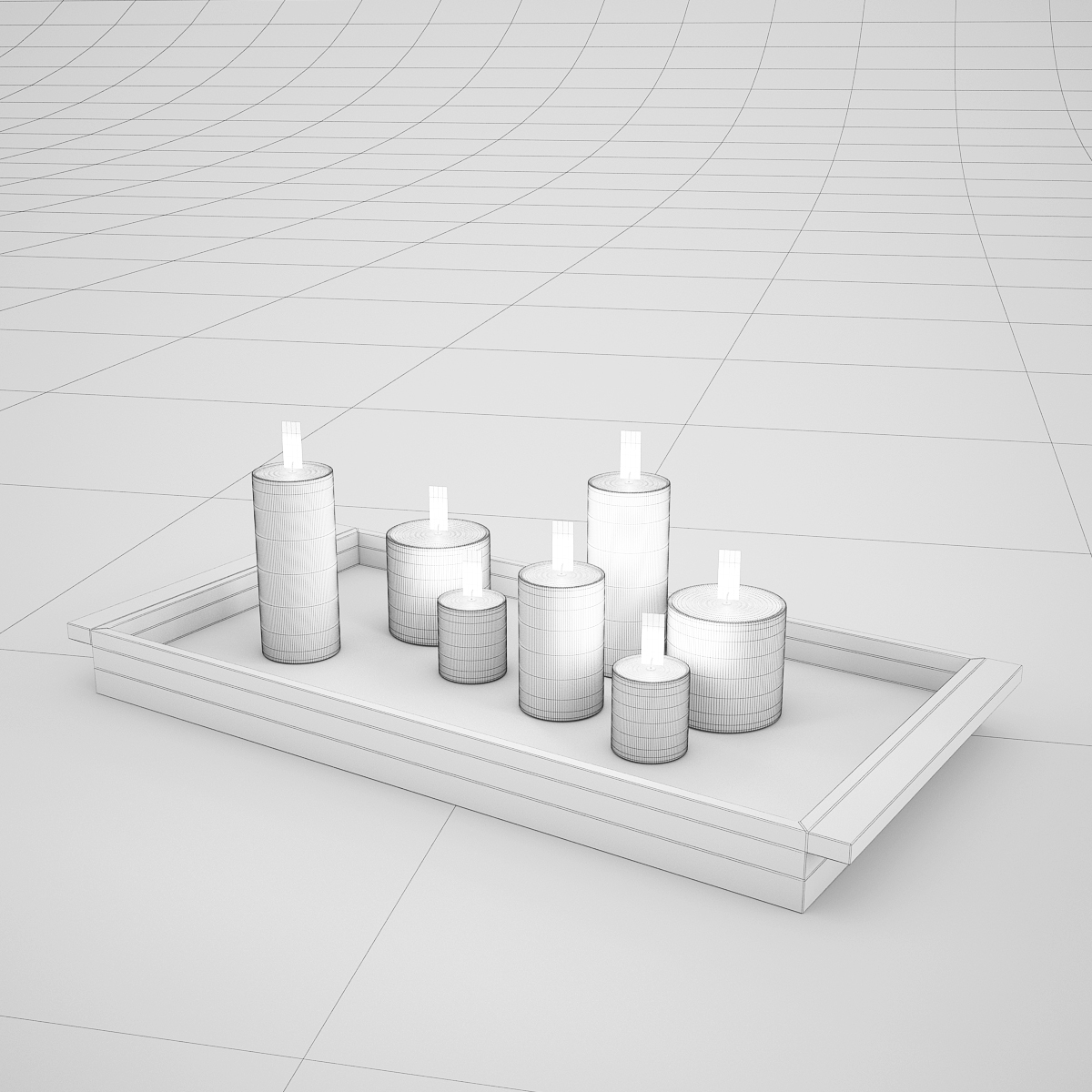 3d candles model