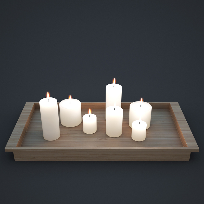 3d candles model