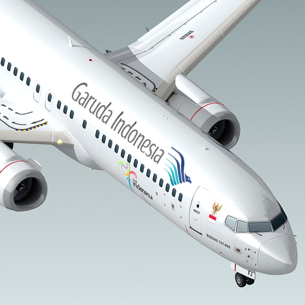 boeing 737-800 plane garuda 3ds