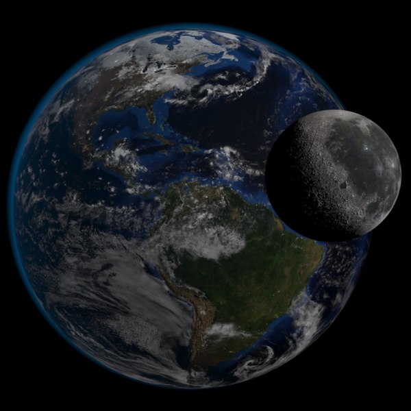 moon phases 3d model