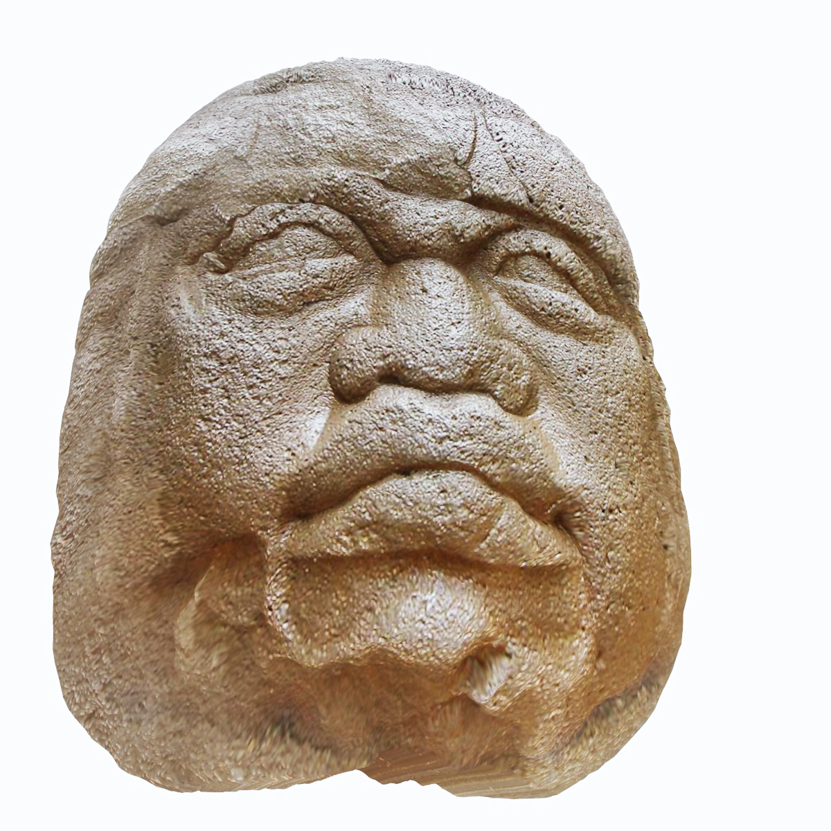 3d aztec olmec head model