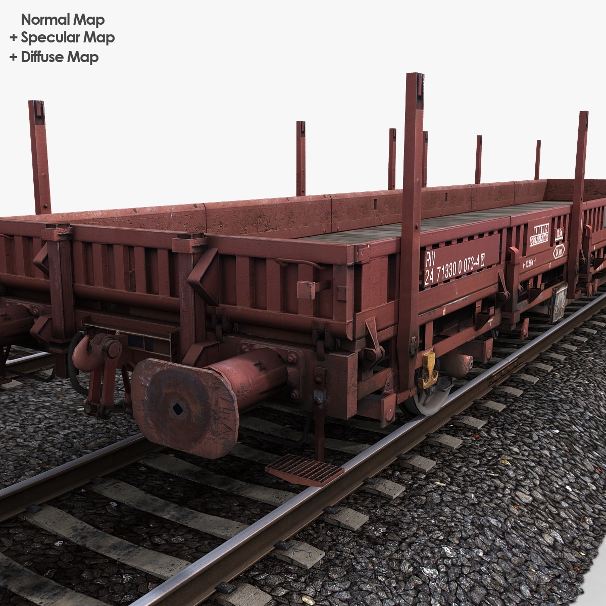 3ds max flat wagon
