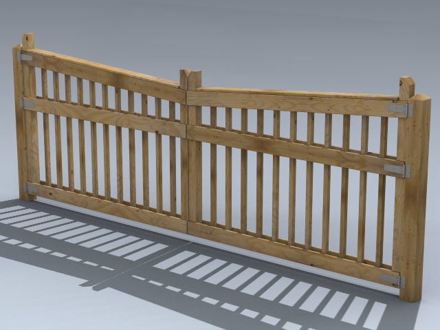 3ds driveway gate pine lumber