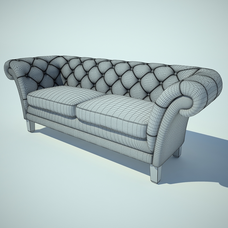 quilted sofa obj