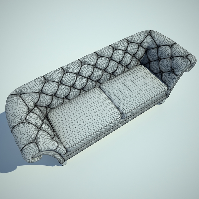 quilted sofa obj