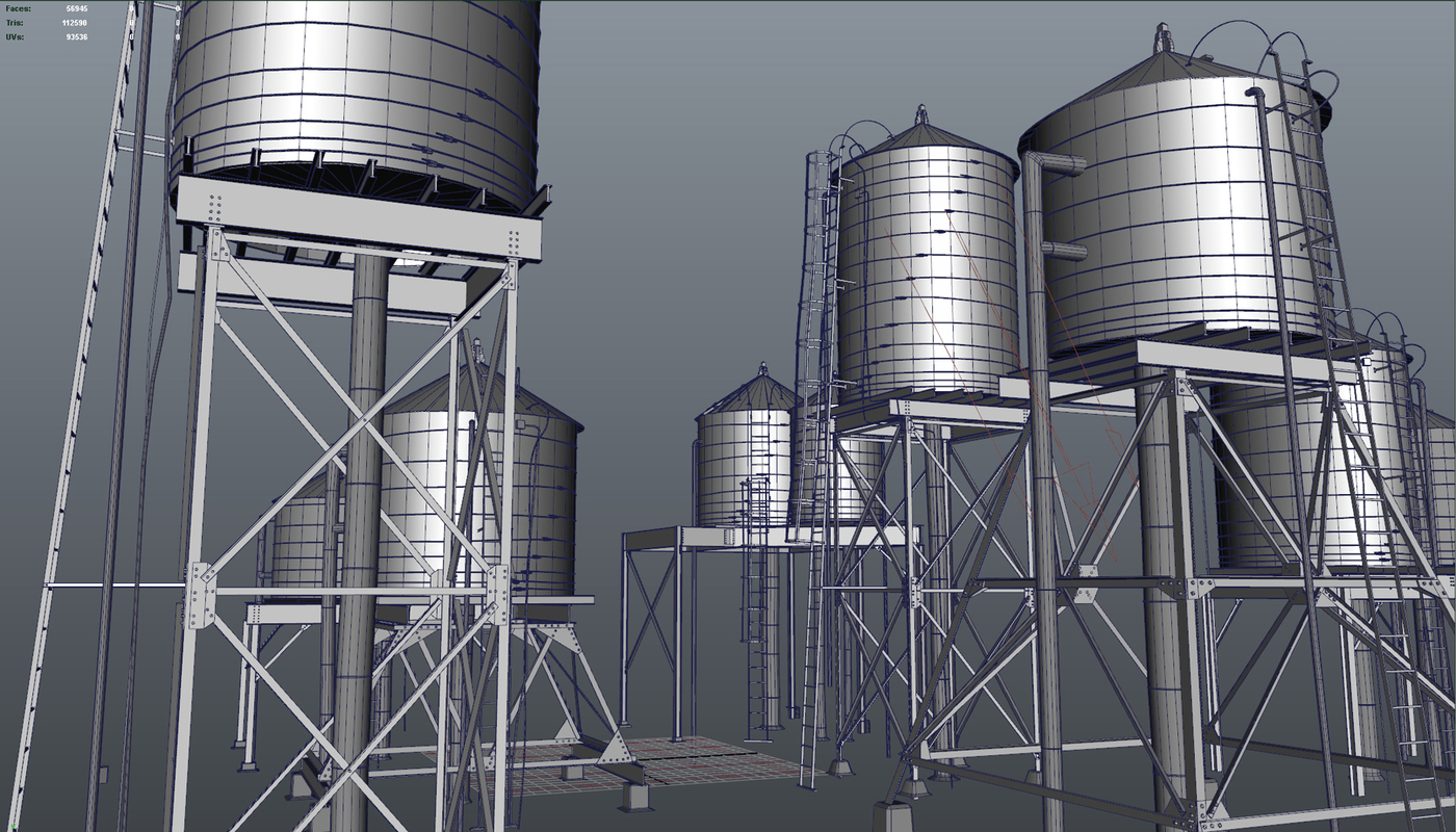 water towers 3d model