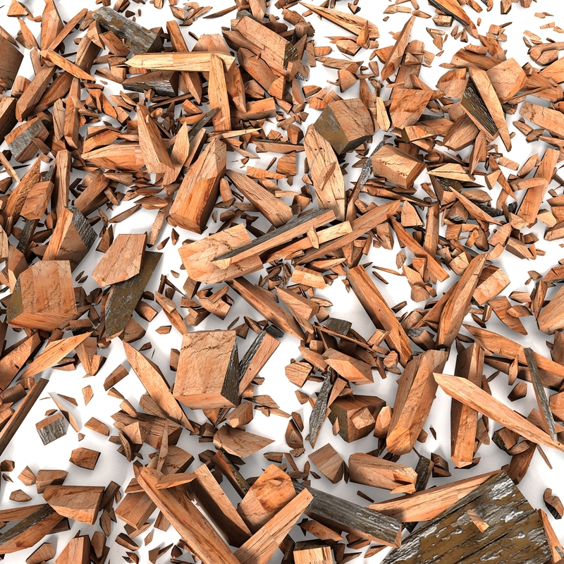 3d wood debris model