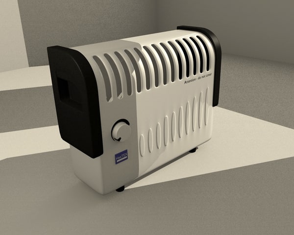 electric heater 3d model
