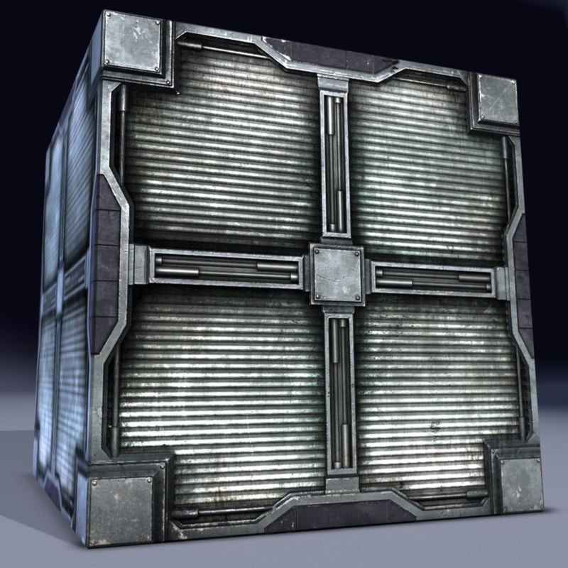 3d metal cargo box