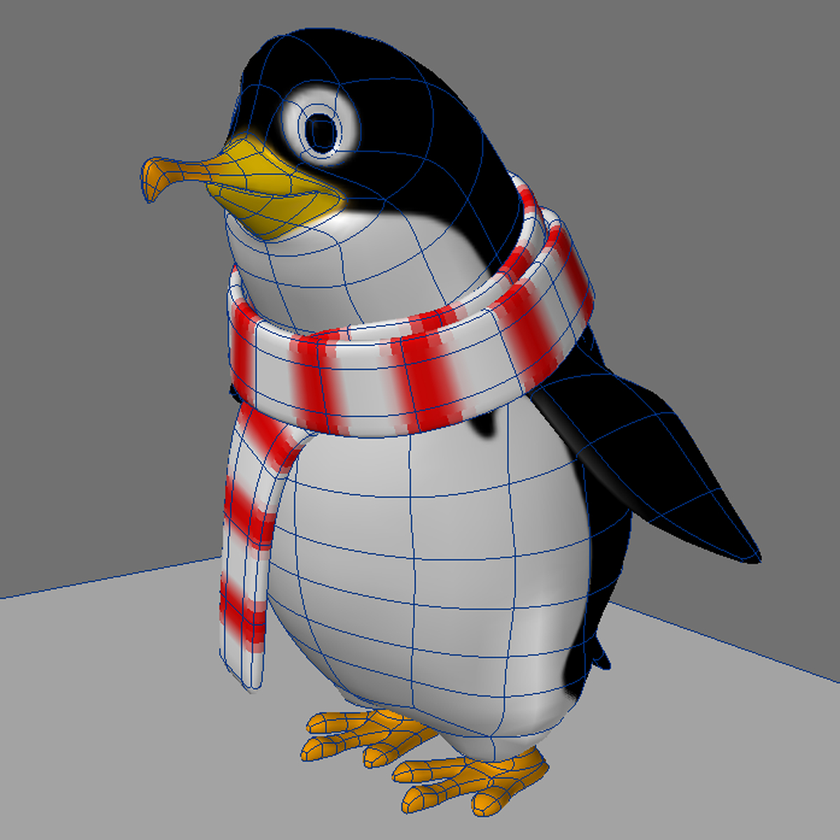 3d model penguin cartoon