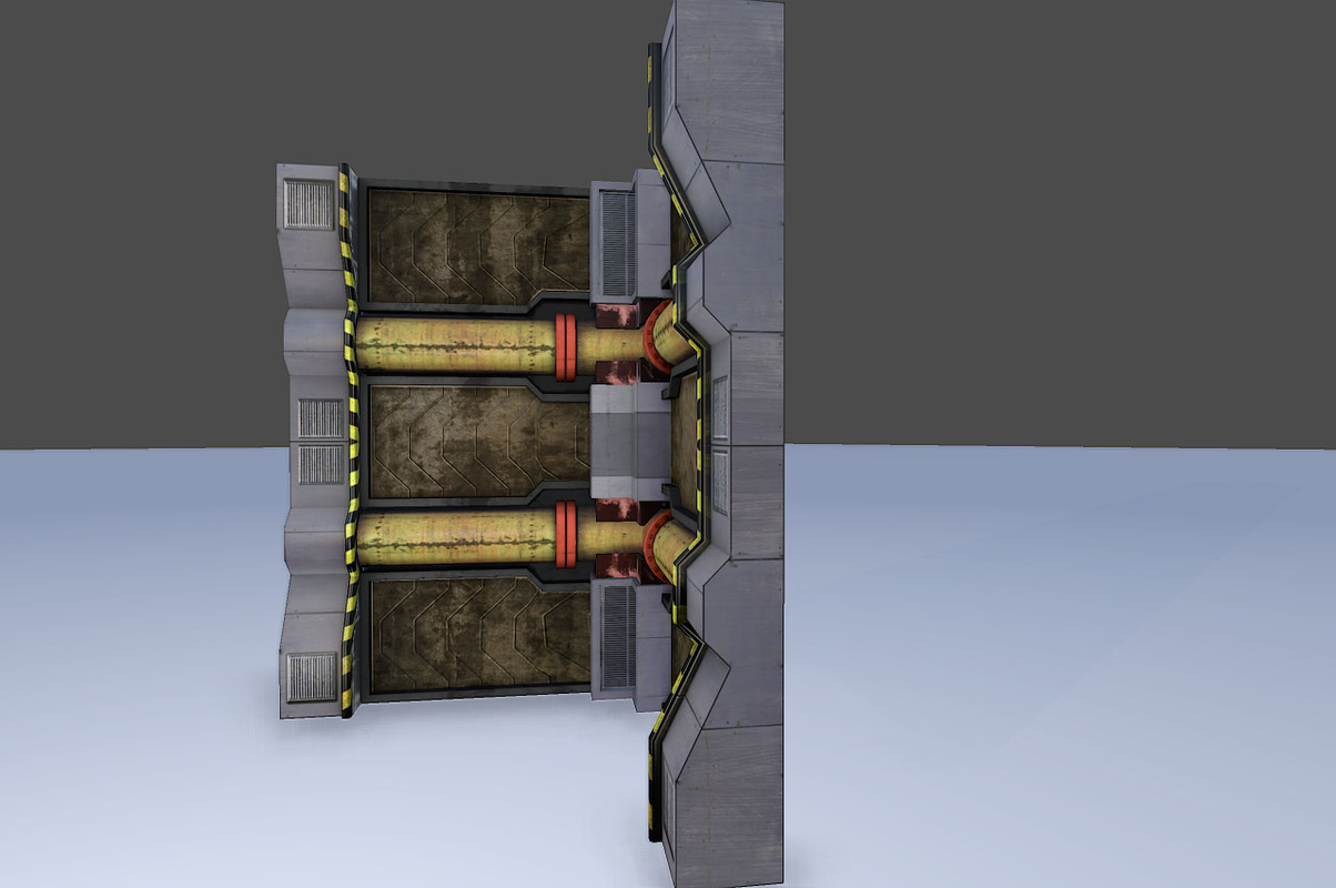 3d model of modular wall ready