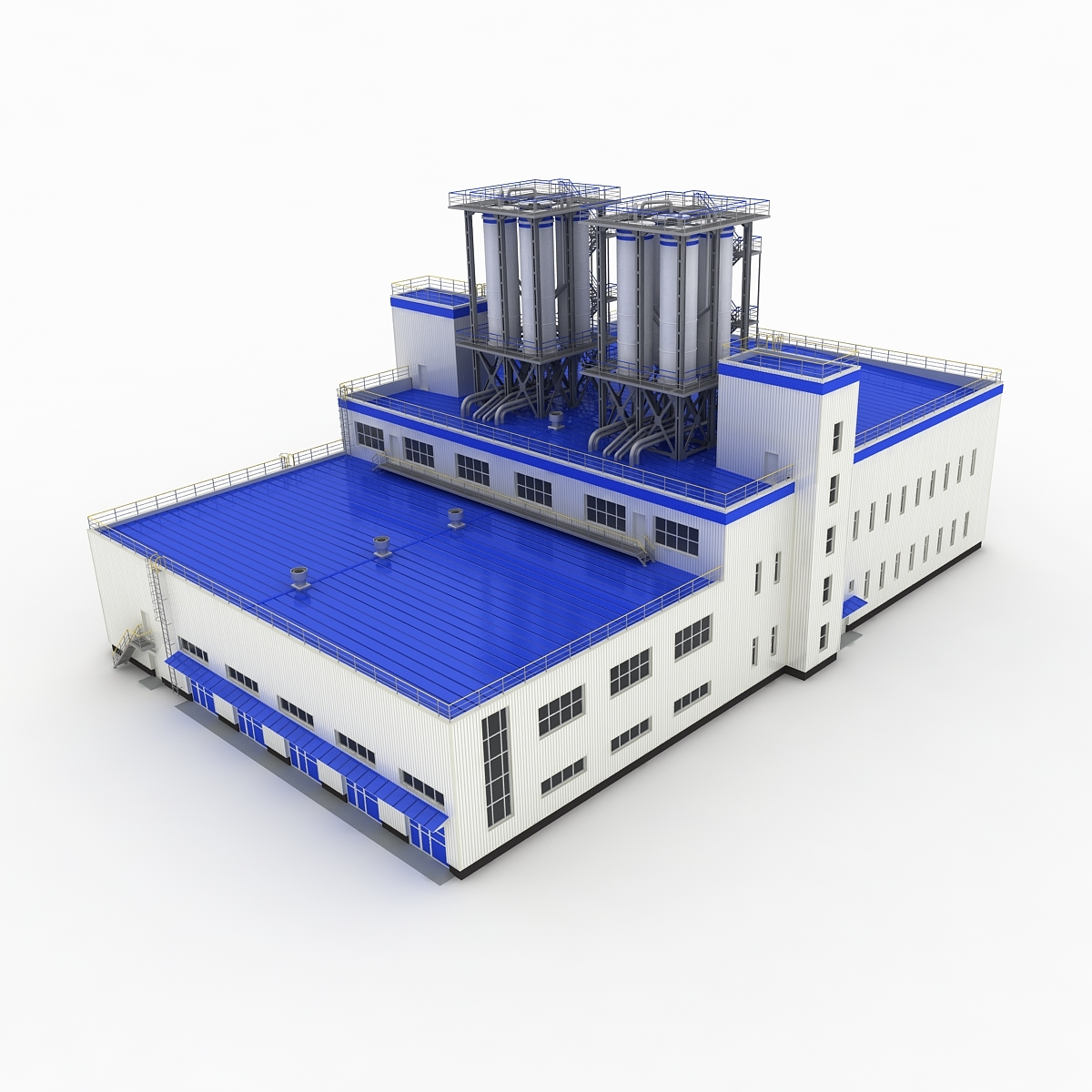3d industrial building