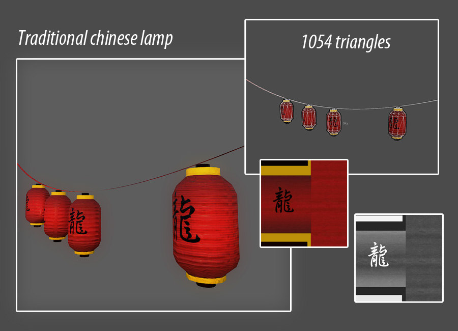 chinese lamp obj