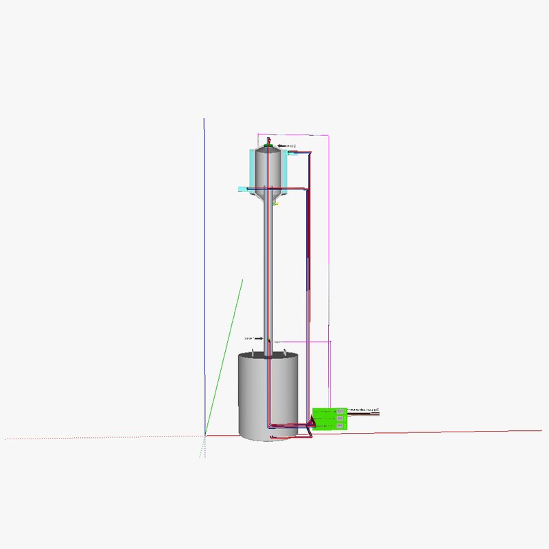 fractionating column 3d model