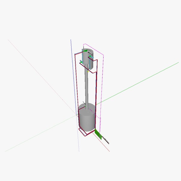 fractionating column 3d model