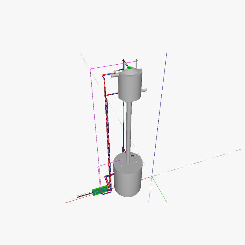 fractionating column 3d model