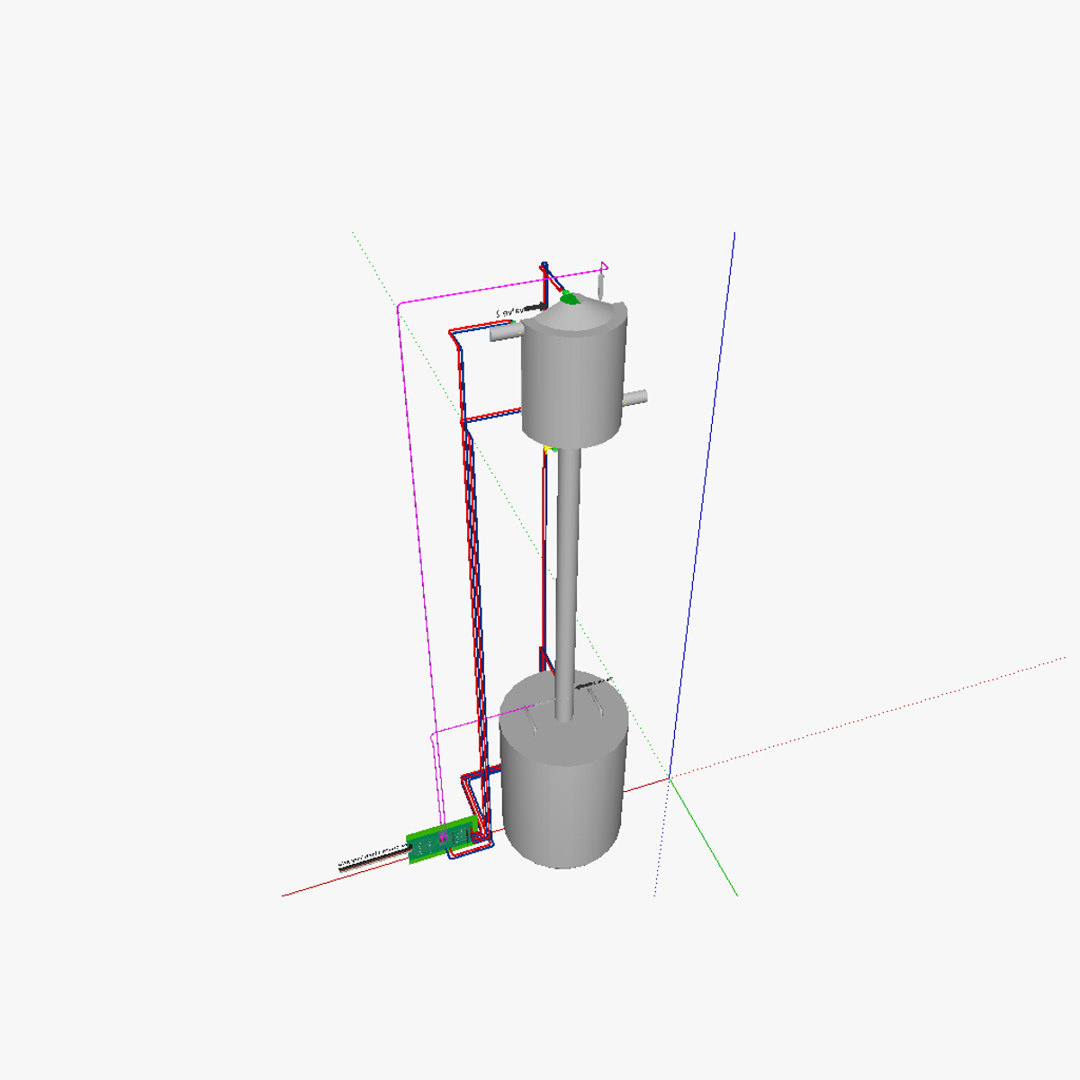 fractionating column 3d model