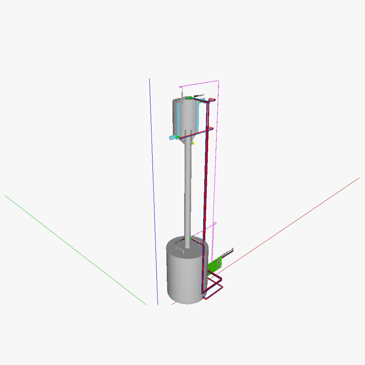 fractionating column 3d model