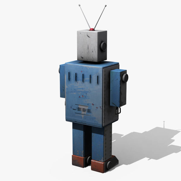 3d toy robot tin model