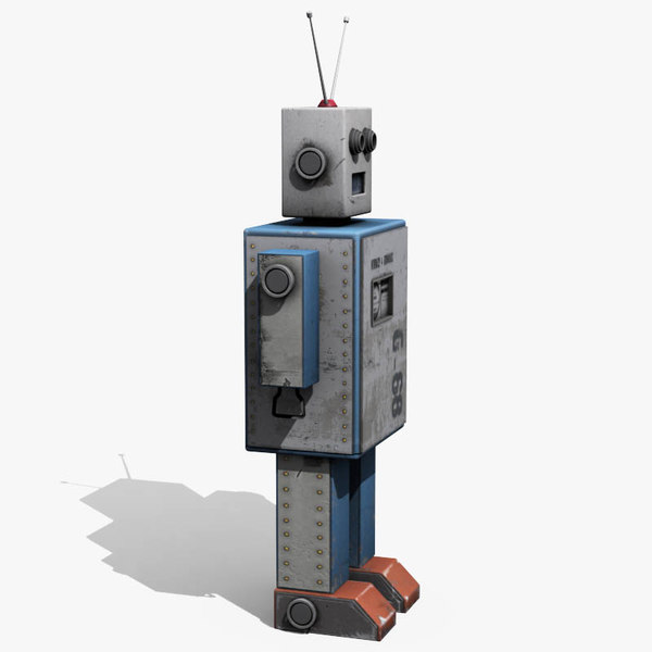 3d toy robot tin model