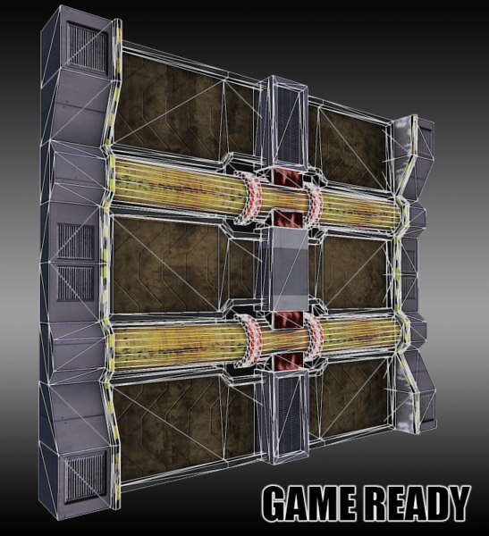 3d model of modular wall ready