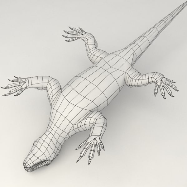 monitor lizard ged 3d max