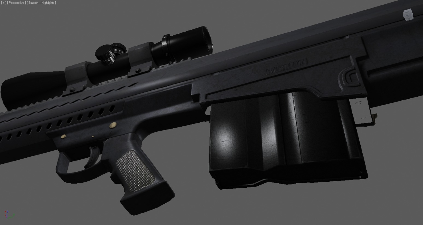 Rifle de precisão Barrett XM500 Modelo 3D - TurboSquid 708091