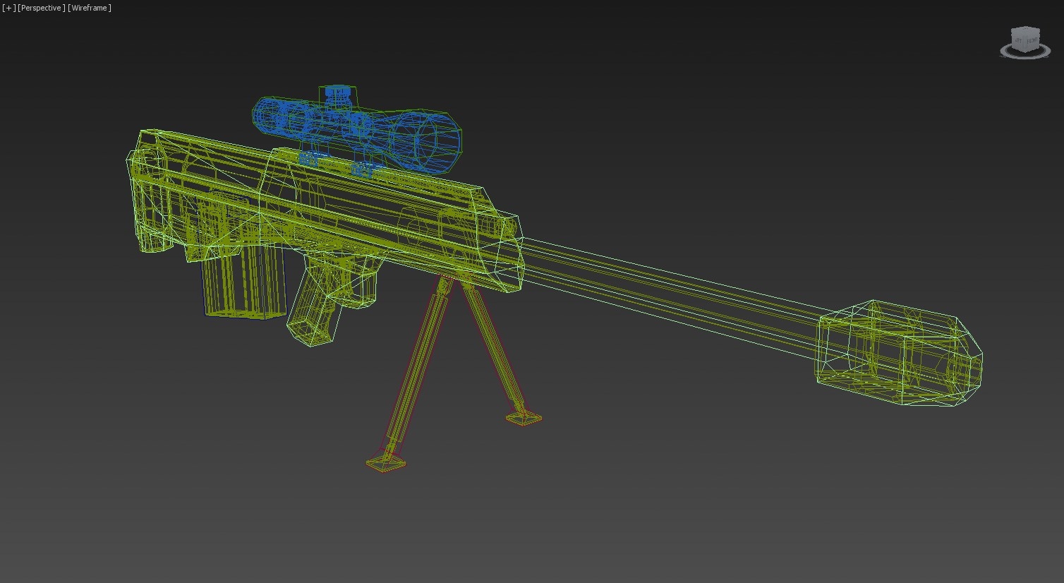 barret xm500 sniper rifle 3d obj