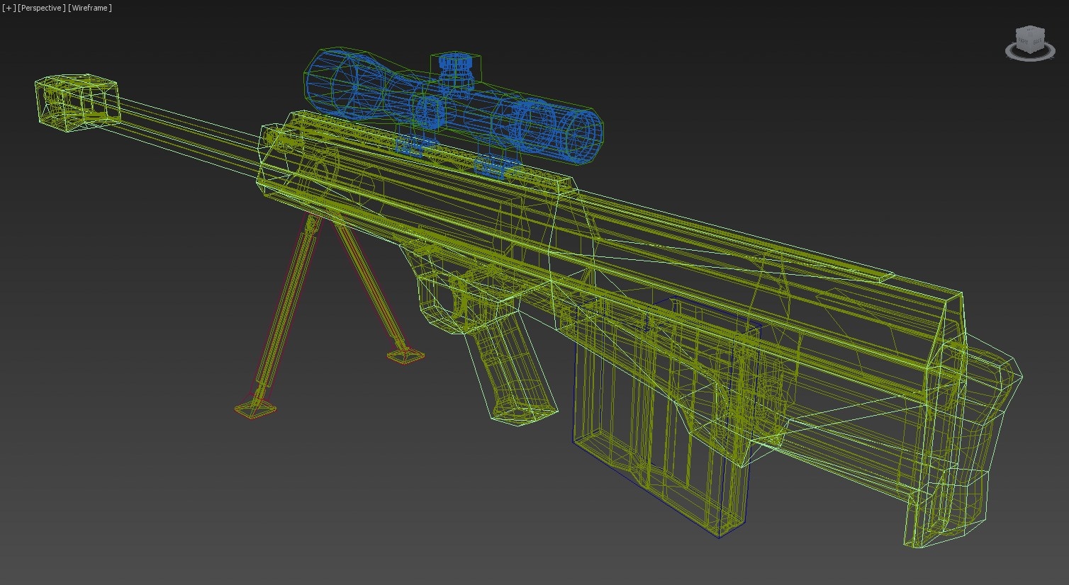 barret xm500 sniper rifle 3d obj