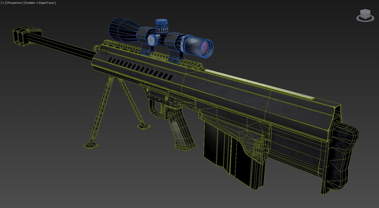 배럿 XM500 저격 용 라이플 3D 모델 - TurboSquid 708091