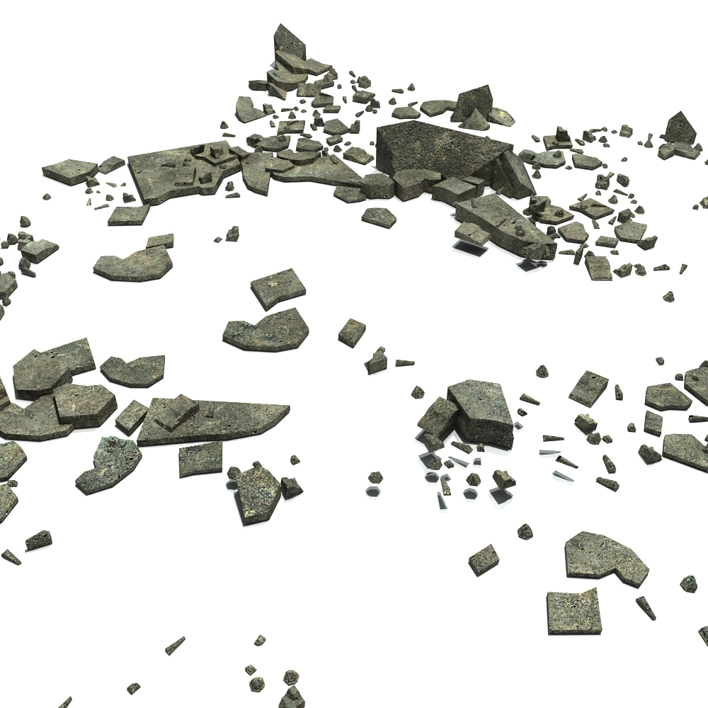 3d model concrete rubble