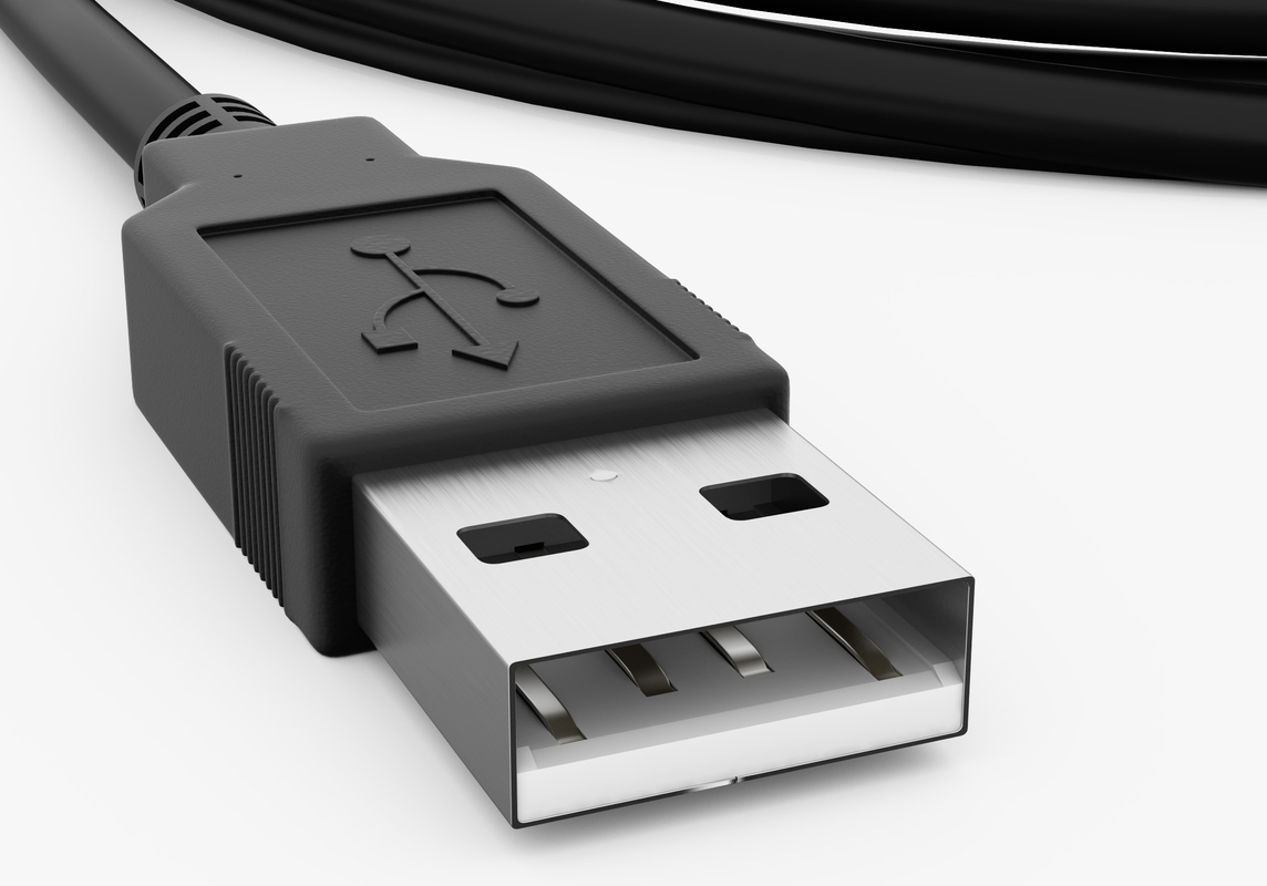 3d model of usb cable