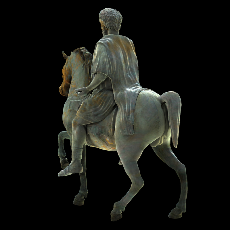 marcus aurelius equestrian statue obj