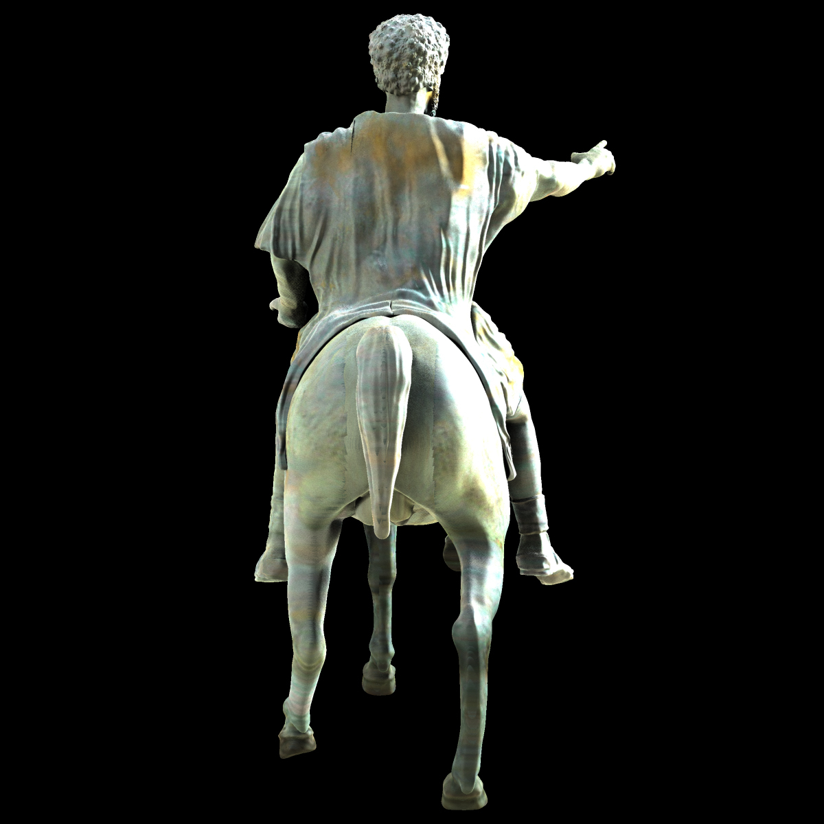marcus aurelius equestrian statue obj