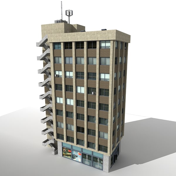 3d building background model