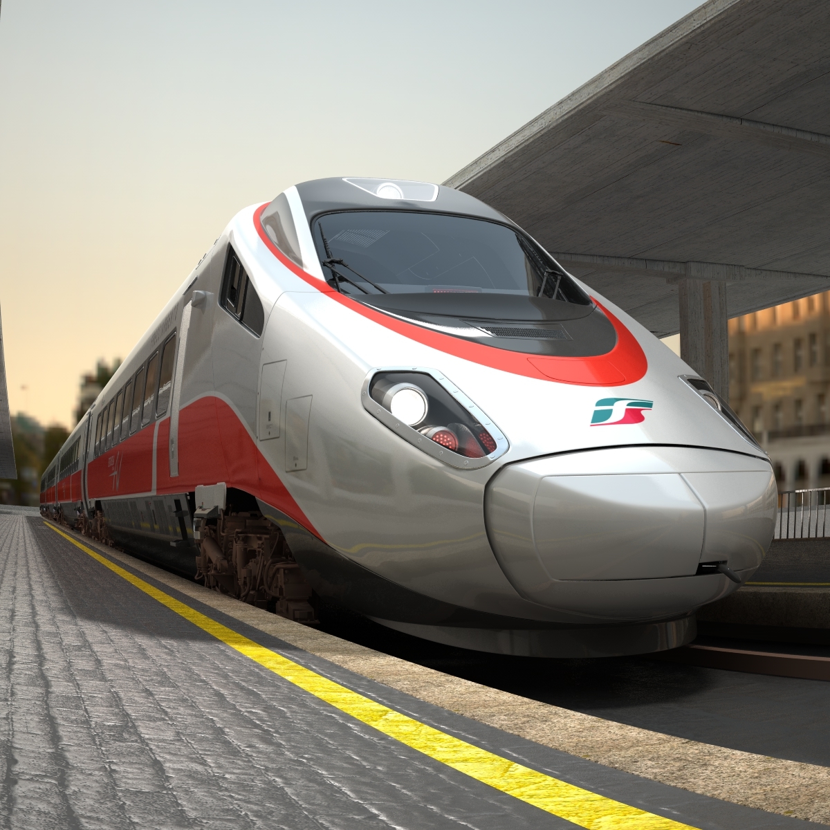 etr train 3d model