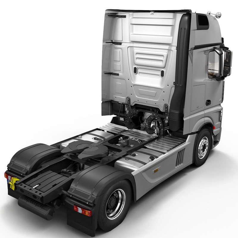 3d mercedes actros container model