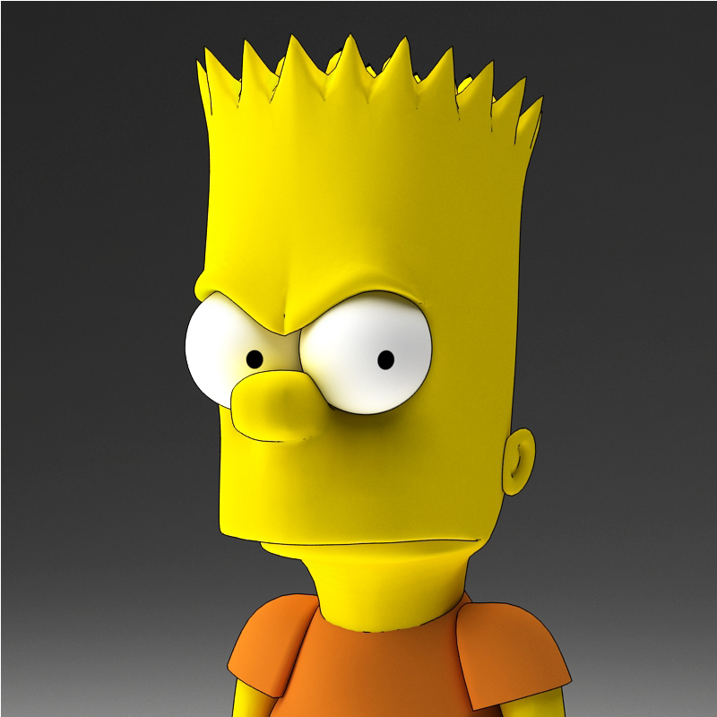 bart simpson 3d max