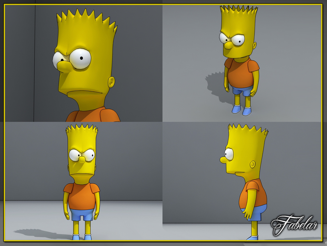 bart simpson 3d max