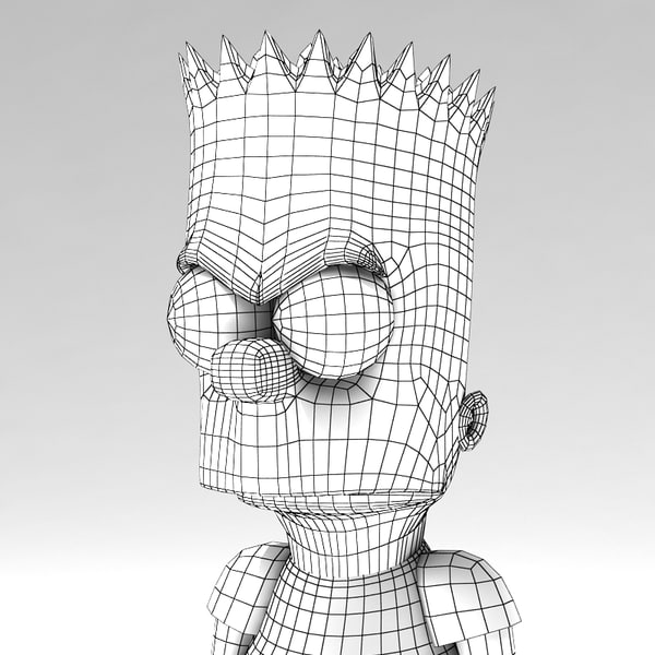 bart simpson 3d max