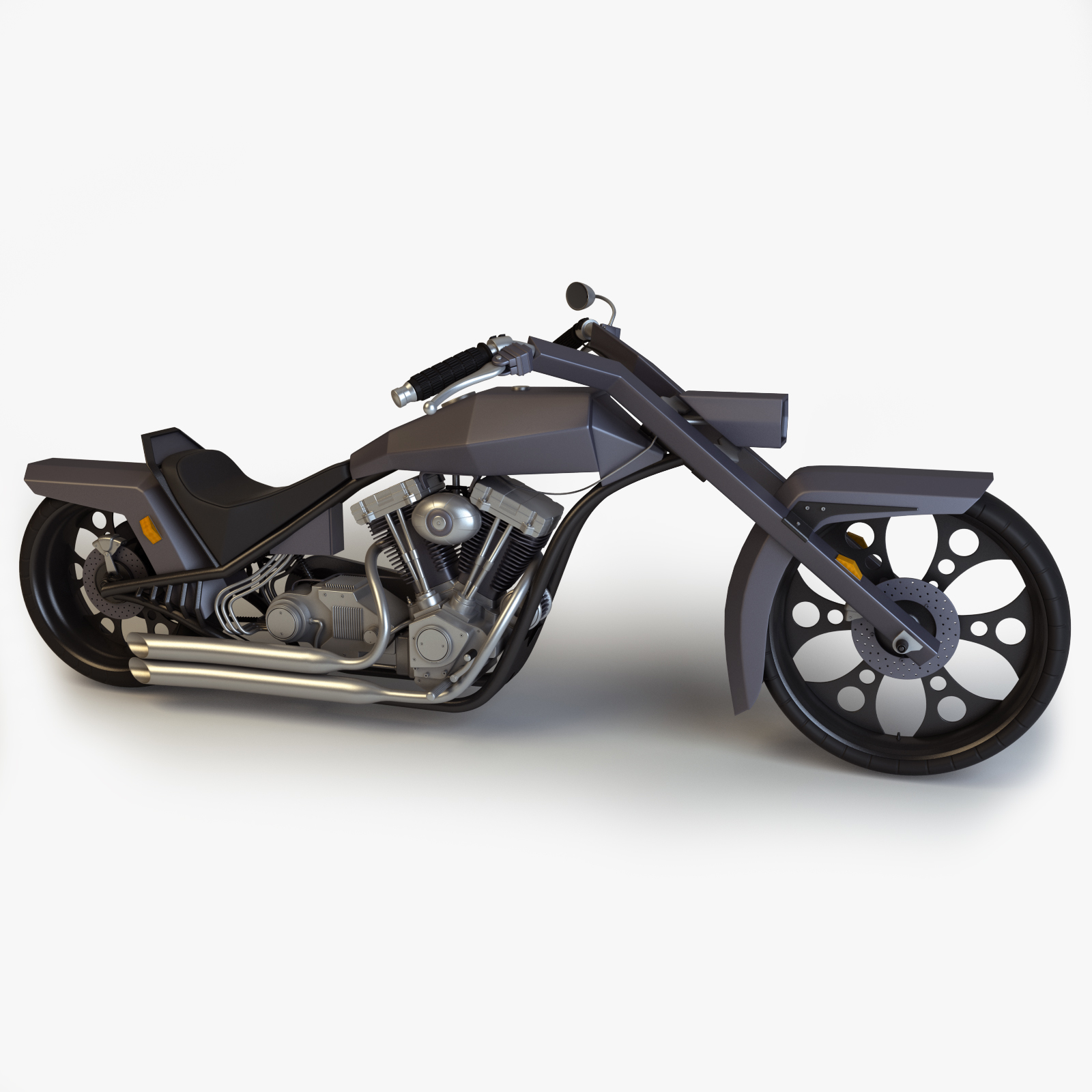 custom choppers 3d model