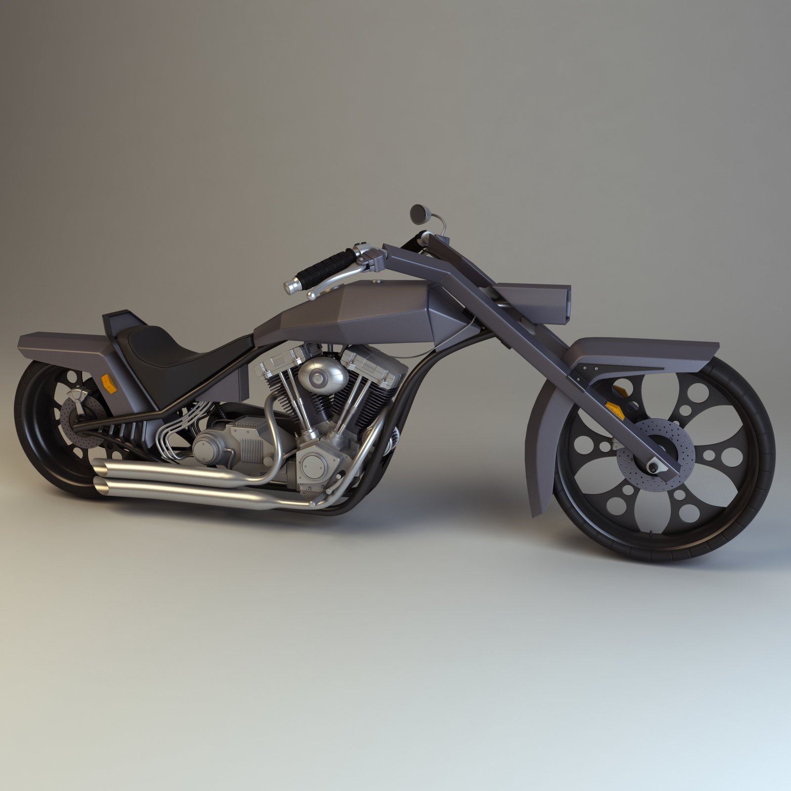 custom choppers 3d model