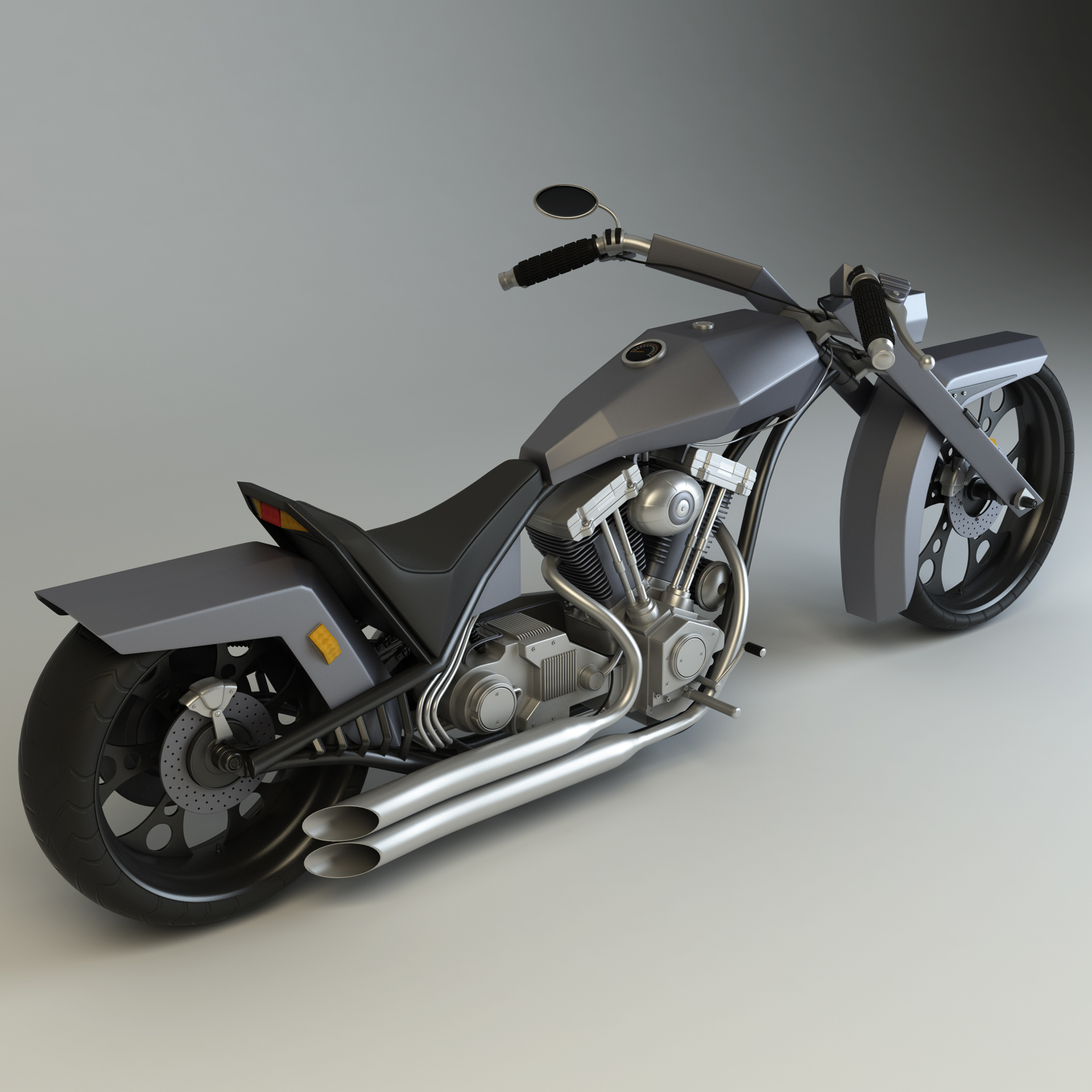 custom choppers 3d model
