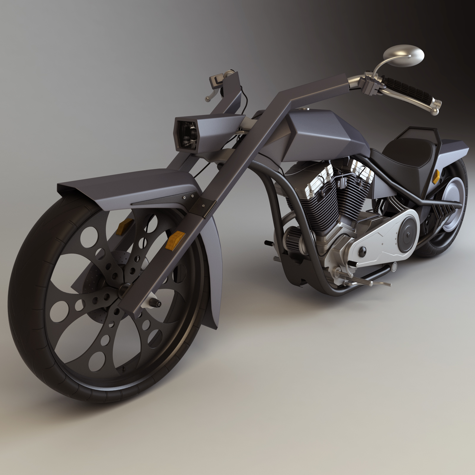 custom choppers 3d model