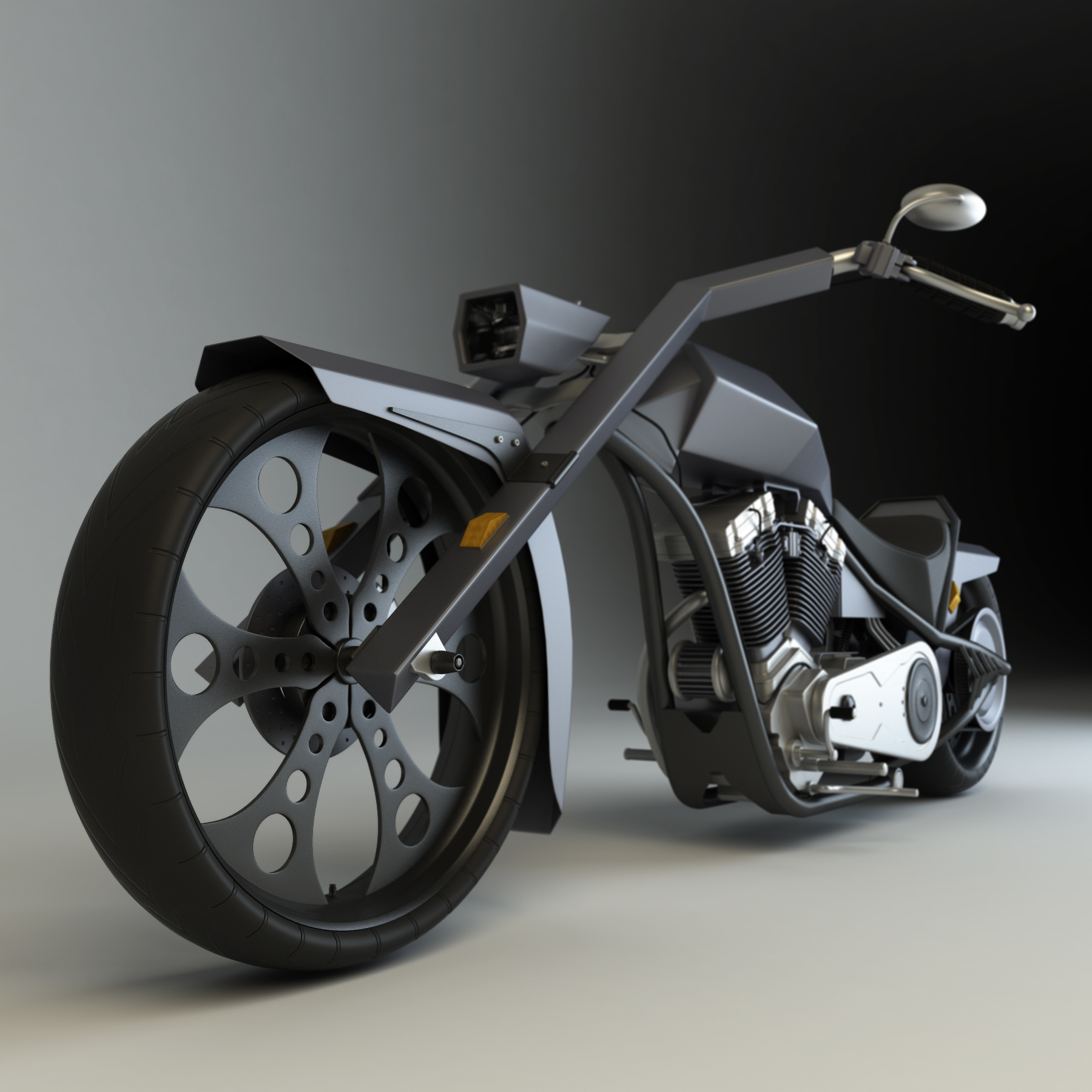 custom choppers 3d model