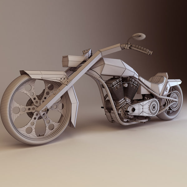 custom choppers 3d model