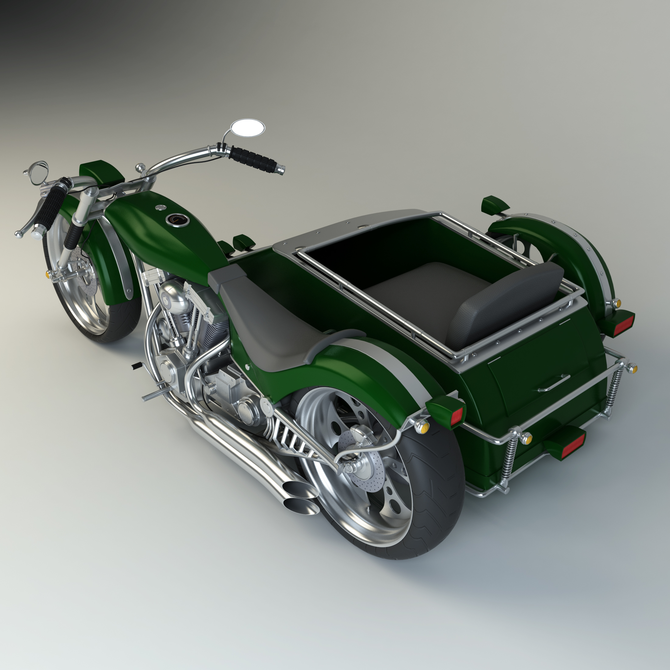 custom choppers 3d model